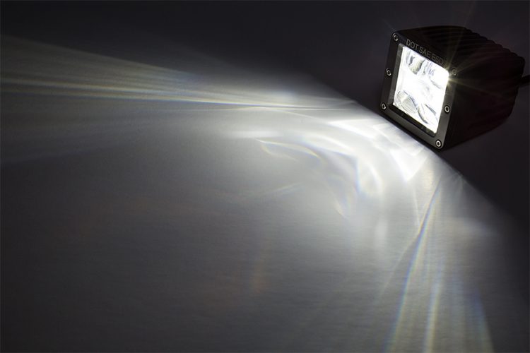 DOT SAE Legal LED Headlight – 3” square – 1700 Lumens | Exomotive - US ...